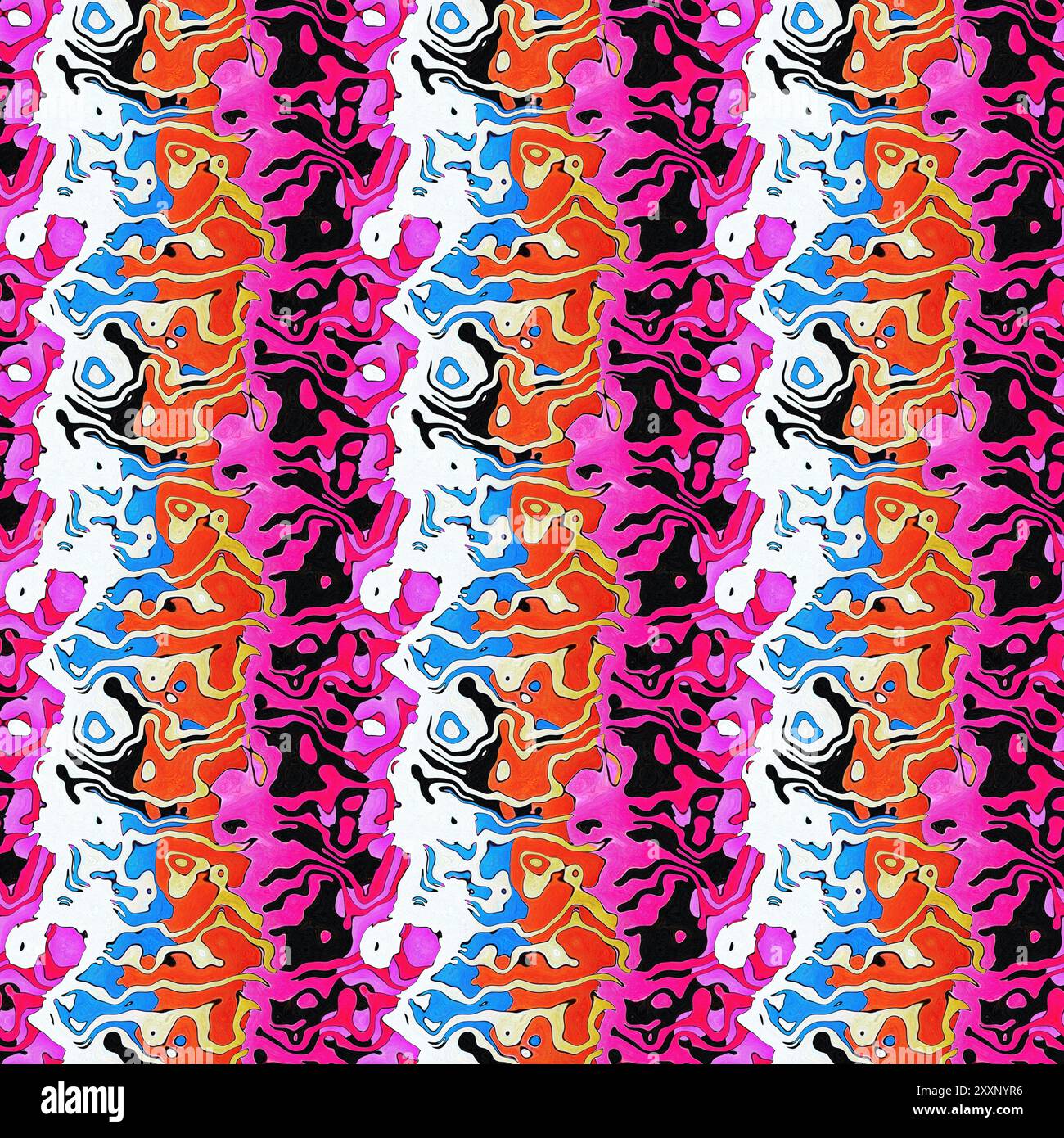 Whimsical ink splodge digital pattern with fun dripping paint effect ...