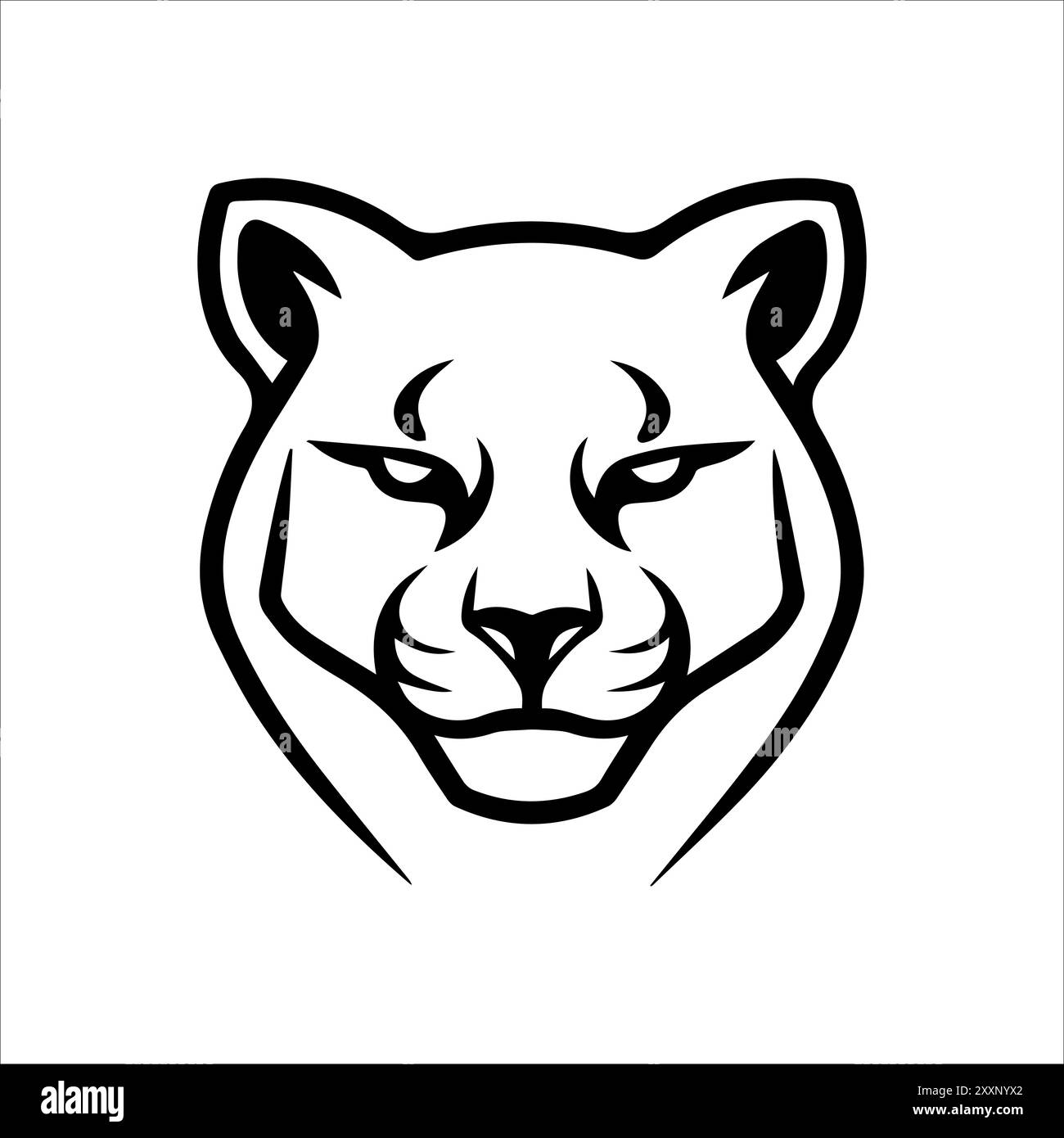 puma icon or modern line symbol. Vector line art and icon design with ...