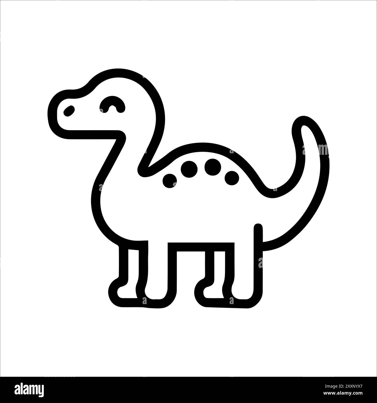 dinosaur icon or modern line symbol. Vector line art and icon design ...