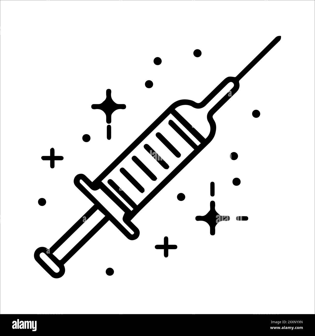 Vaccination icon or modern line symbol. Vector line art and icon design ...