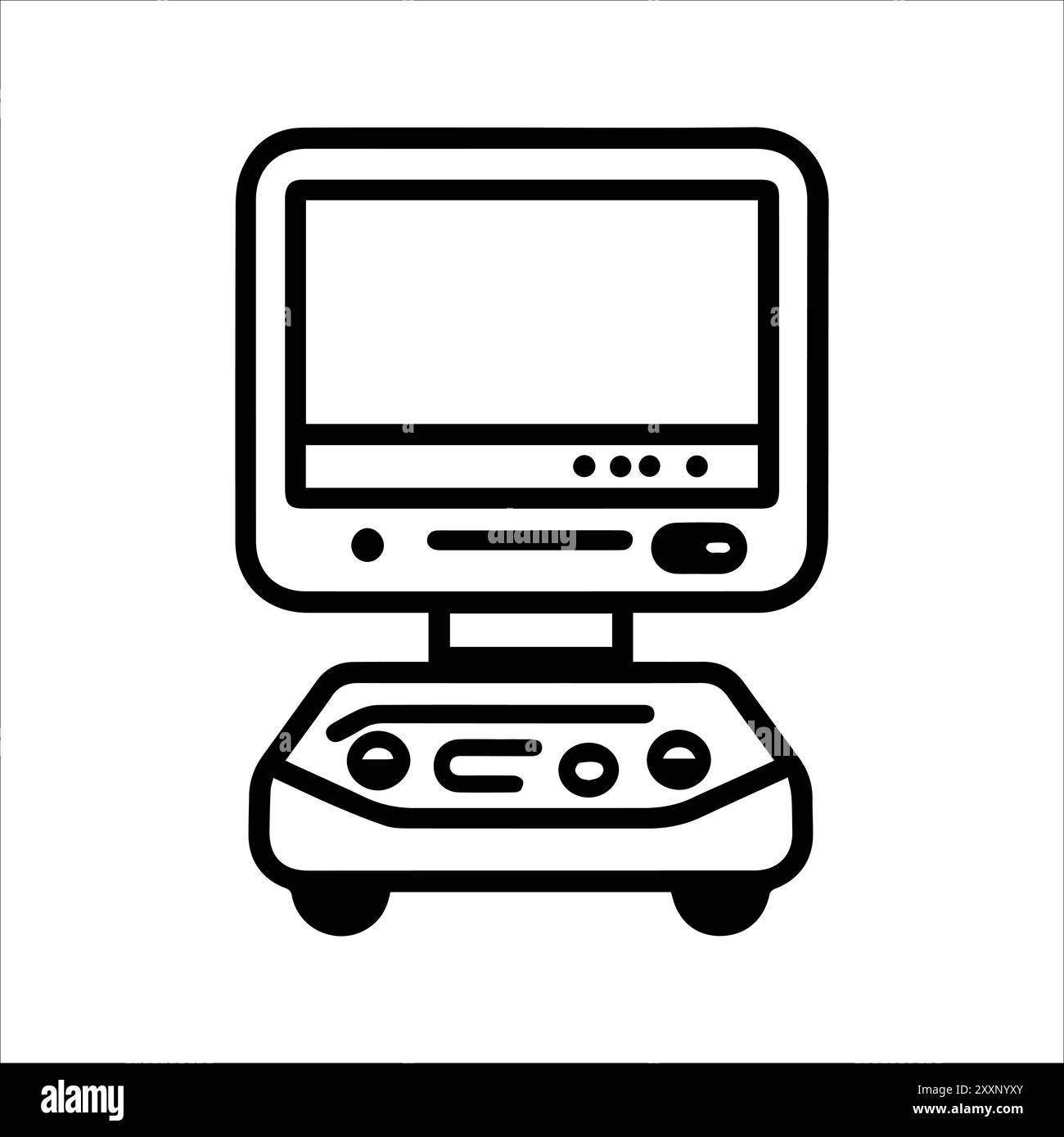 Ultrasound Machine icon modern line symbol. Vector line art and icon ...