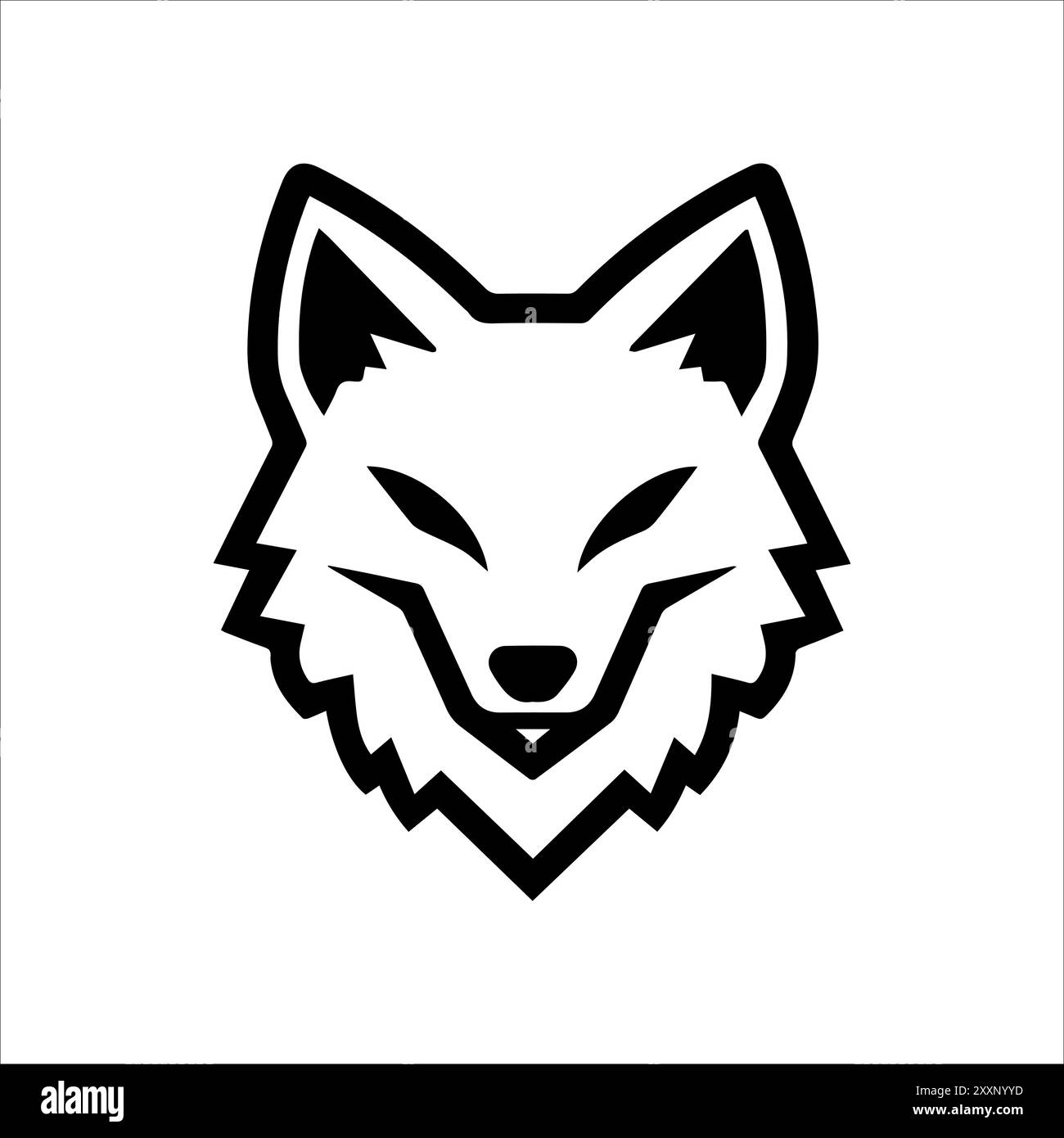 jackal icon or modern line symbol. Vector line art and icon design with ...