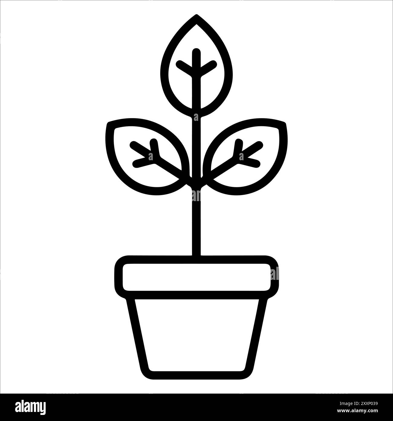 Plant Pot icon or modern line symbol. Vector line art and icon design ...