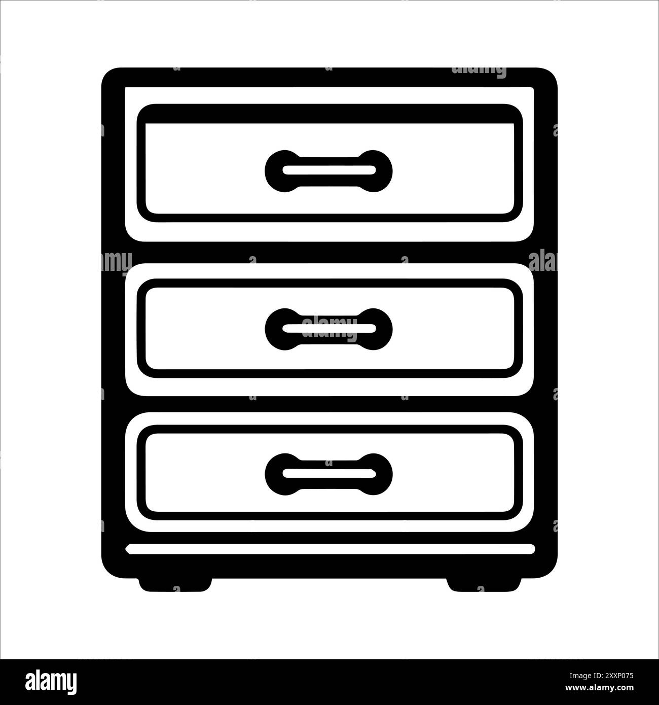 Drawer icon or modern line symbol. Vector line art and icon design with ...