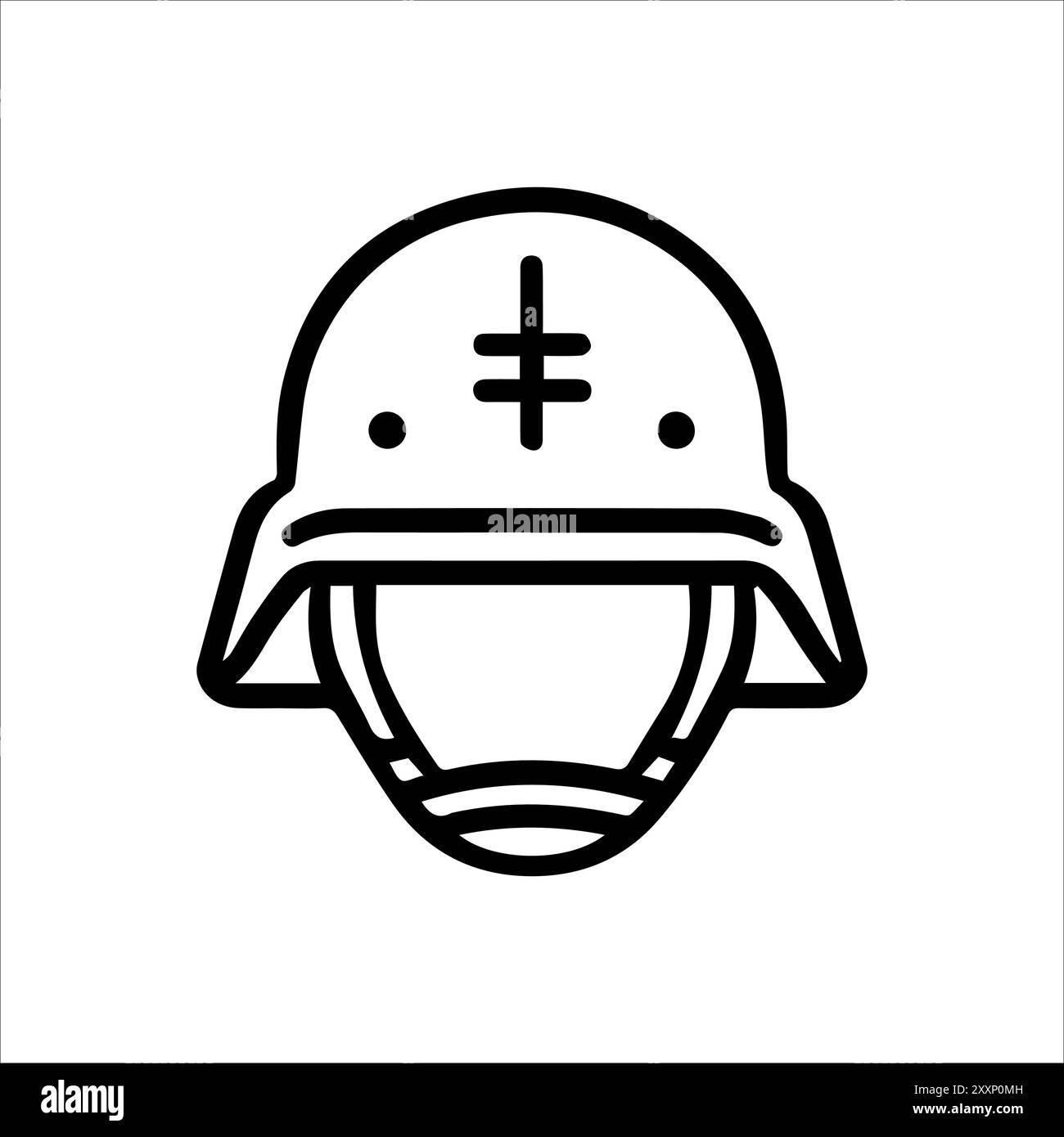 Military Helmet icon or modern line symbol. Vector line art and icon ...