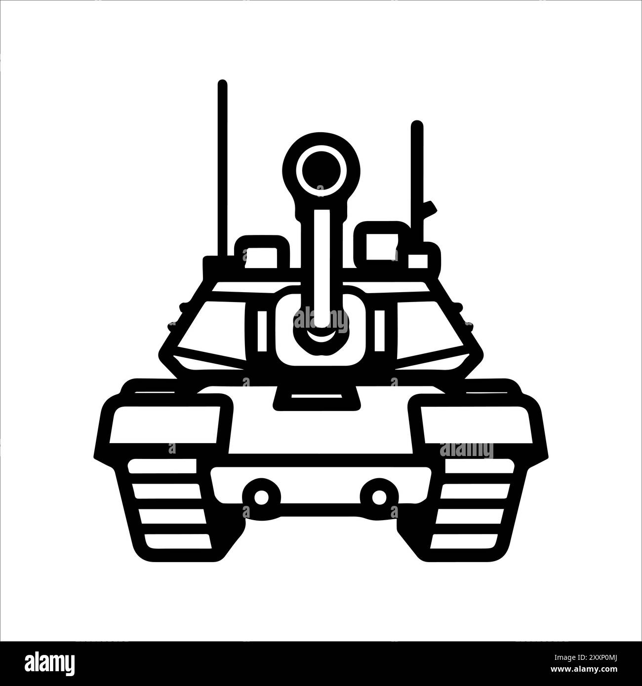 Military Tank icon or modern line symbol. Vector line art and icon ...