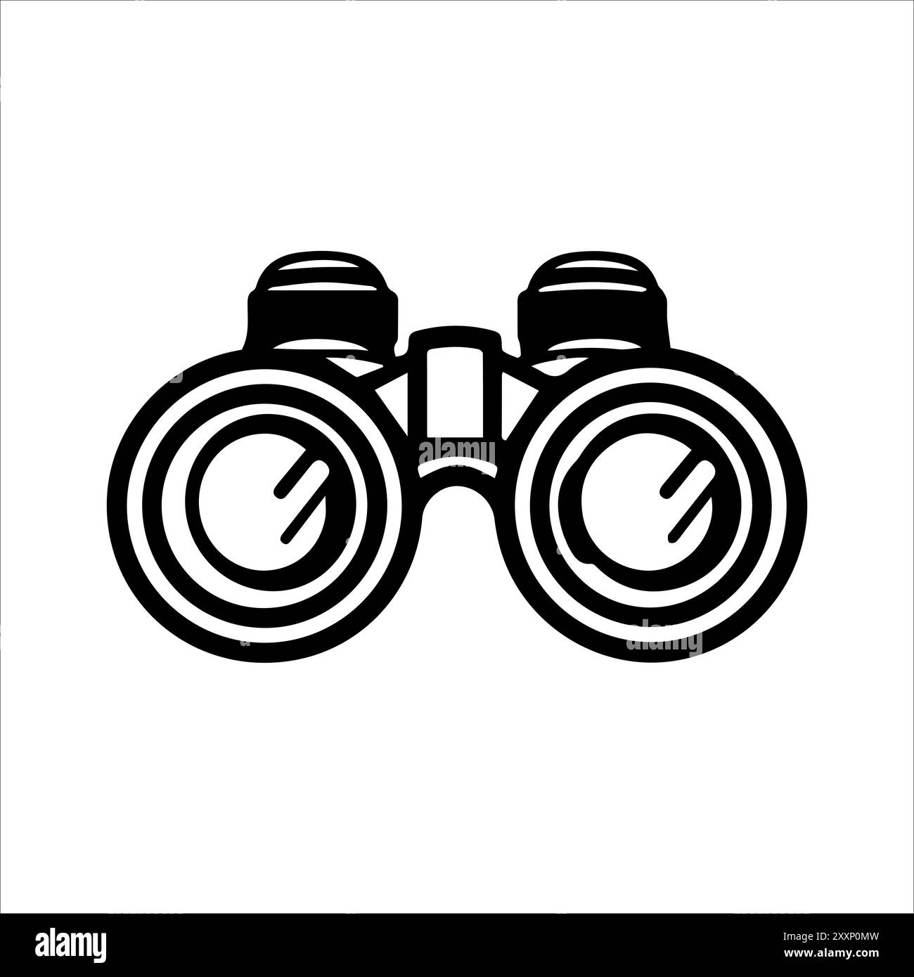 Binocular icon or modern line symbol. Vector line art and icon design ...