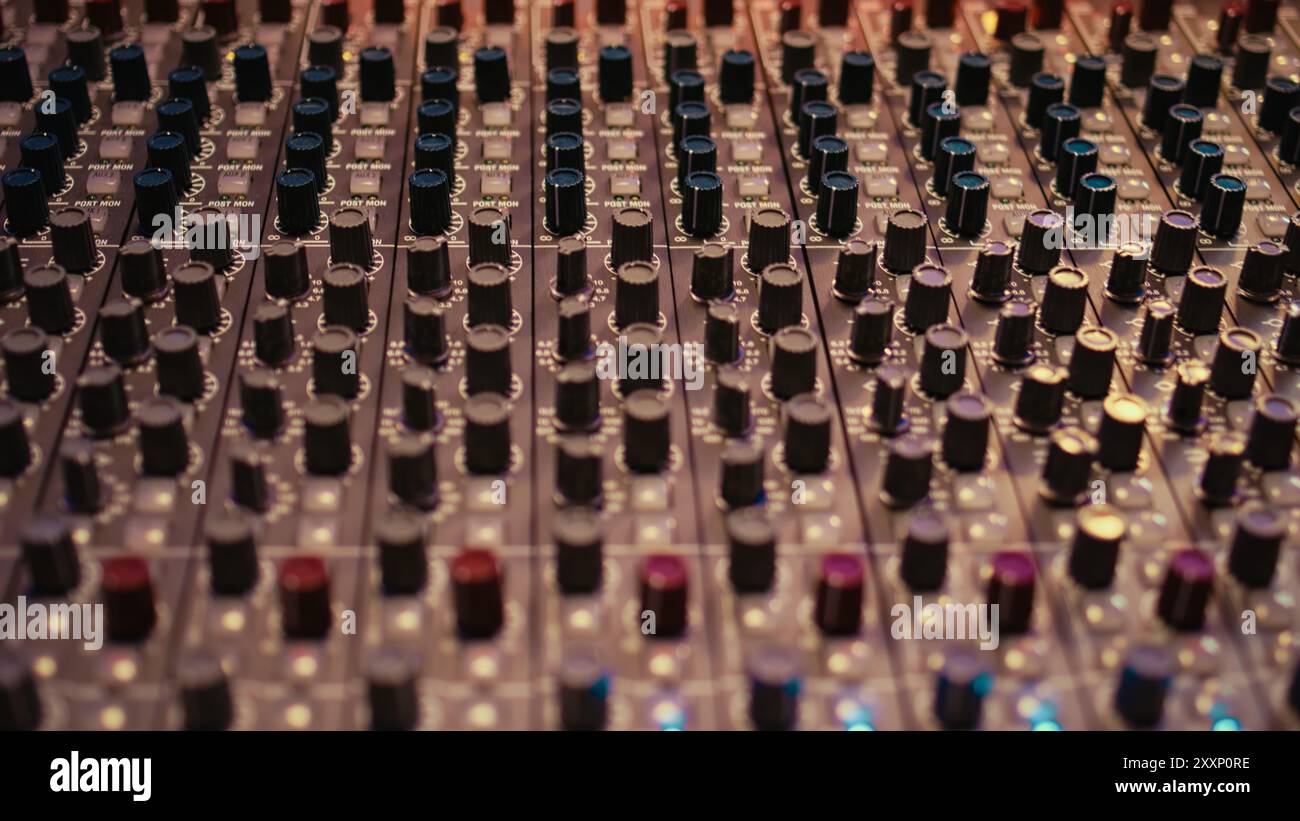Control room panel board with buttons and switchers serve as mechanical ...