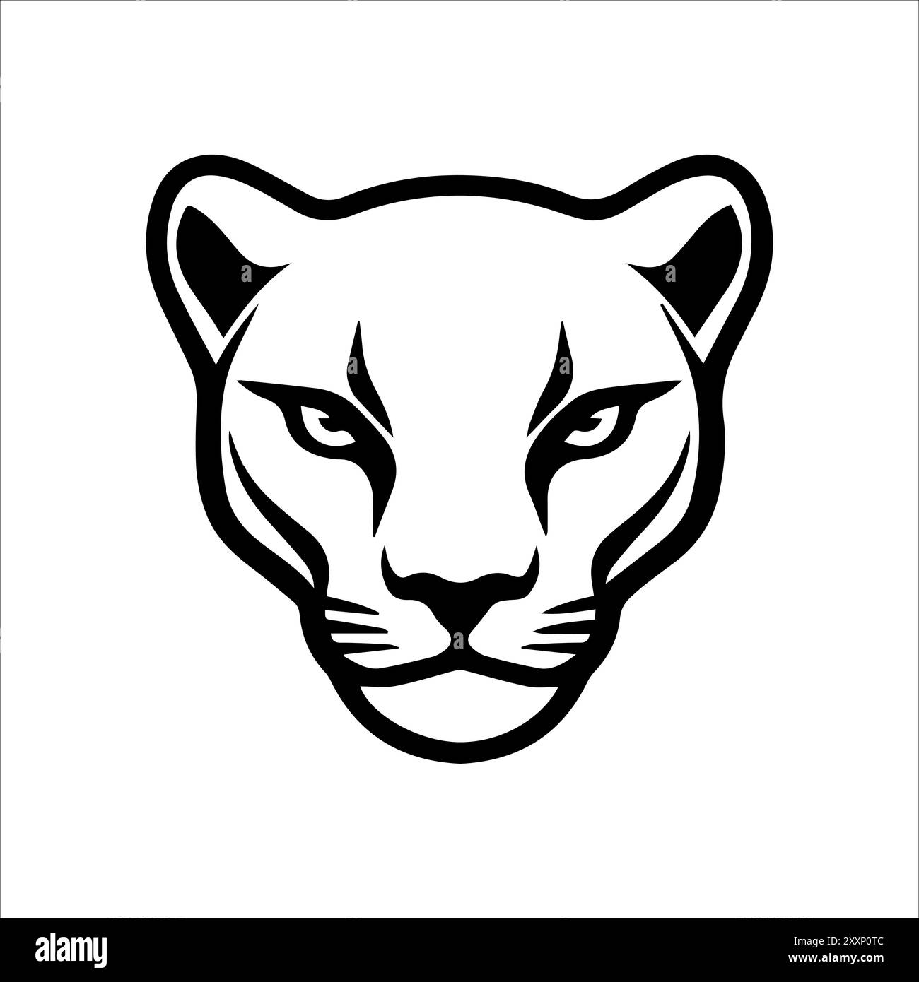 puma icon or modern line symbol. Vector line art and icon design with ...
