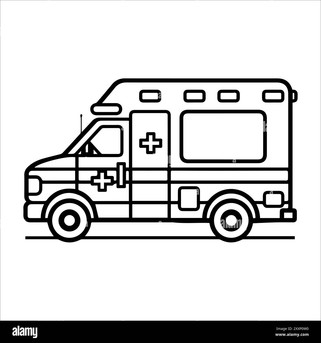 Ambulance icon or modern line symbol. Vector line art and icon design ...