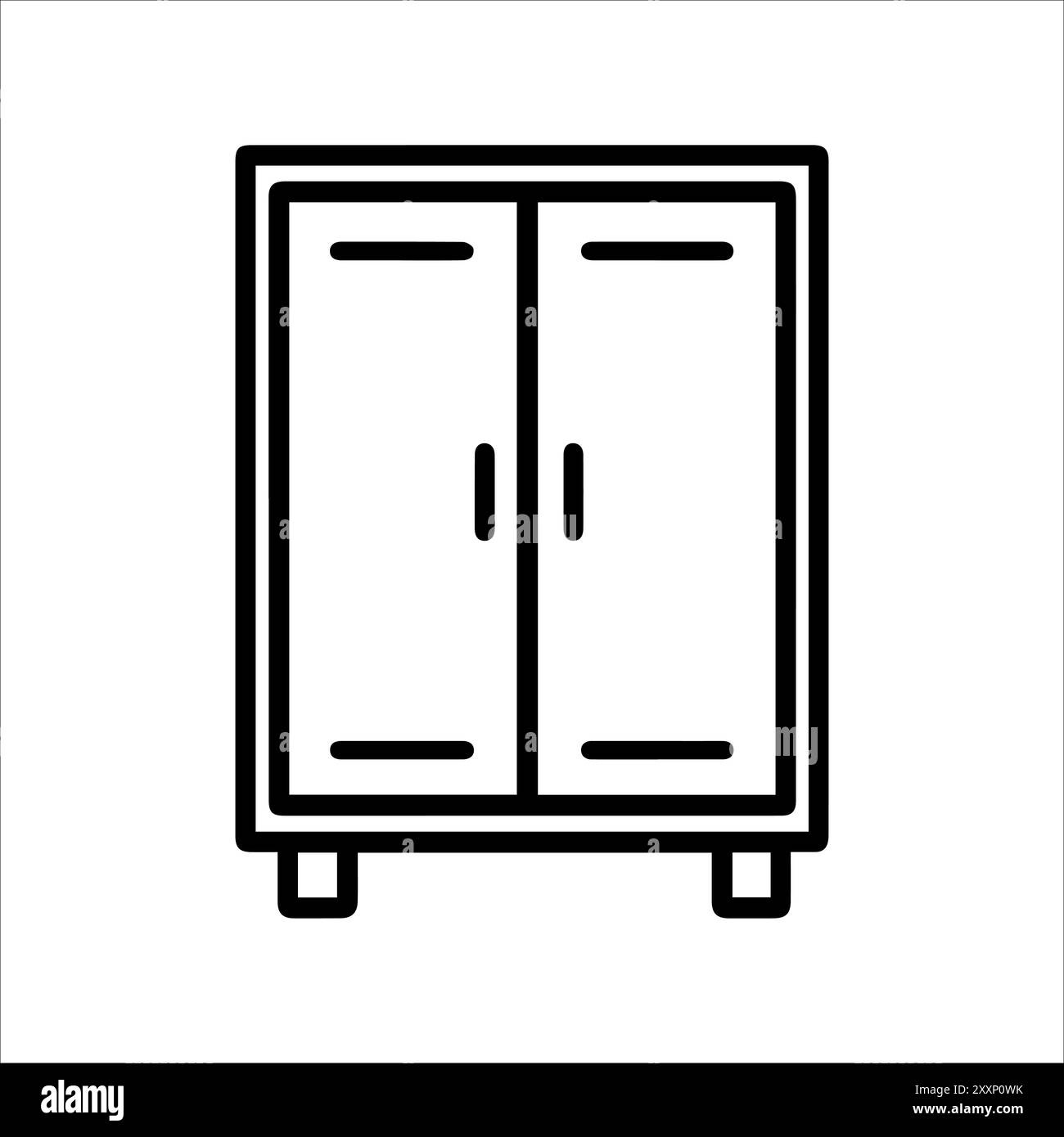 Cupboard icon or modern line symbol. Vector line art and icon design ...