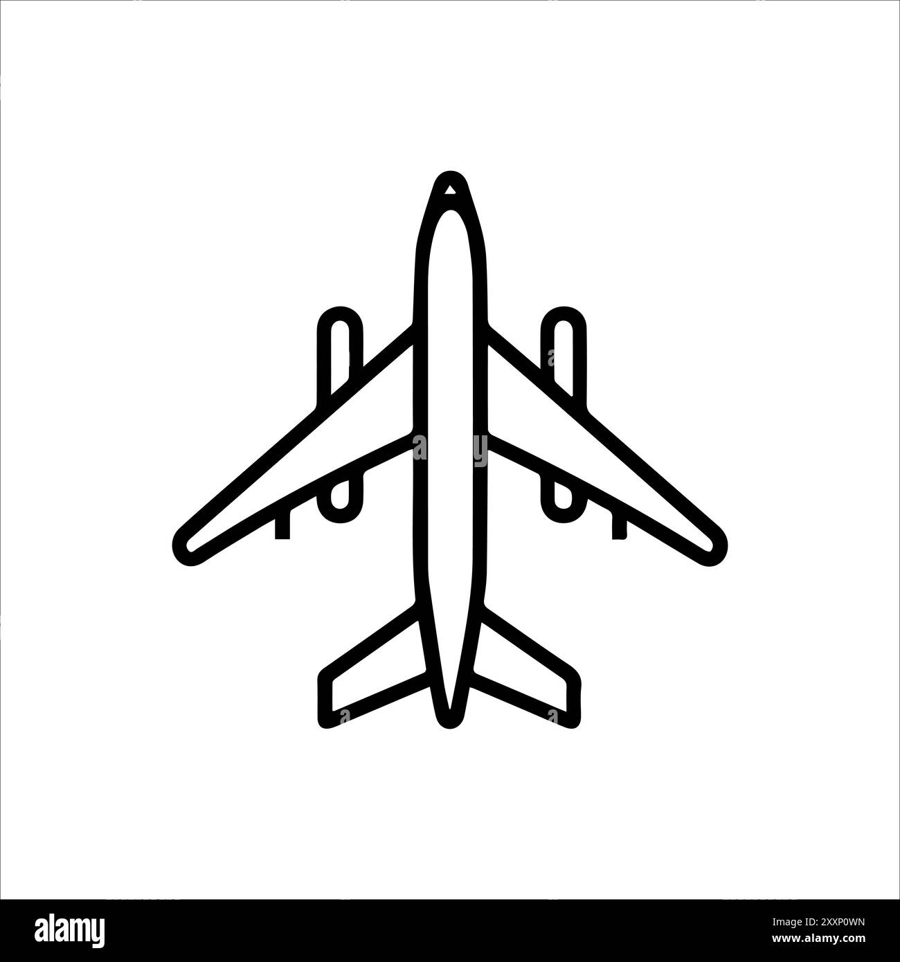 Airplane icon or modern line symbol. Vector line art and icon design ...
