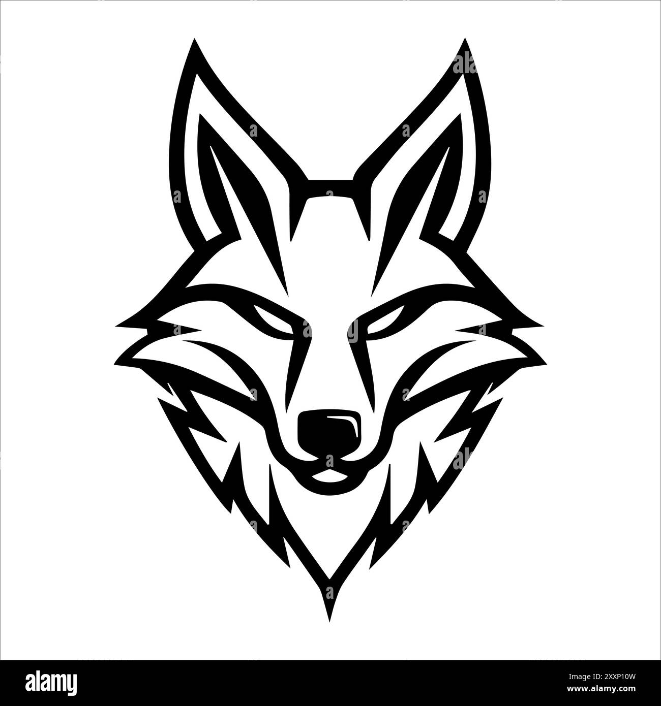 jackal icon or modern line symbol. Vector line art and icon design with ...