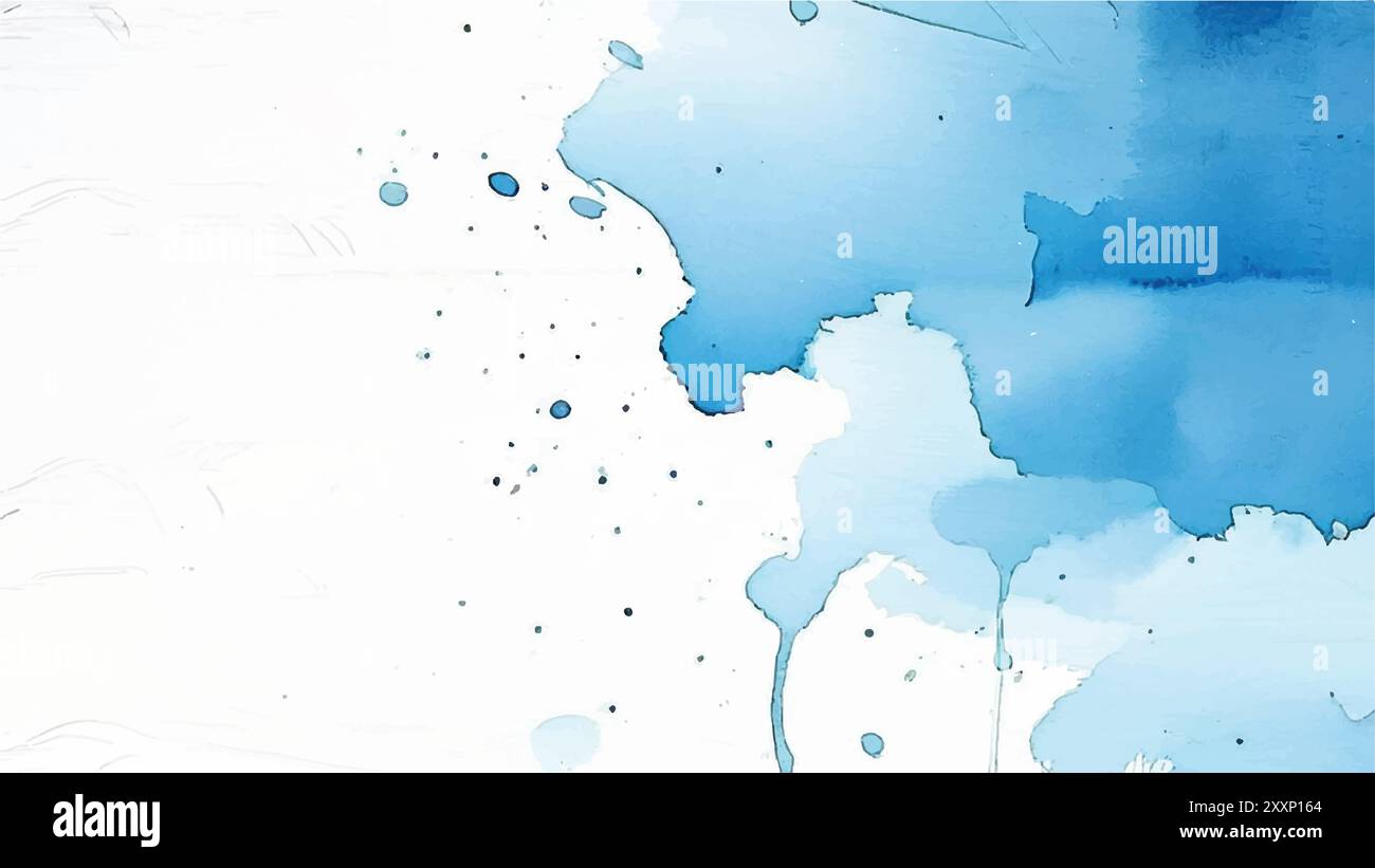 Blue watercolor texture on white Background. Watercolor Background ...