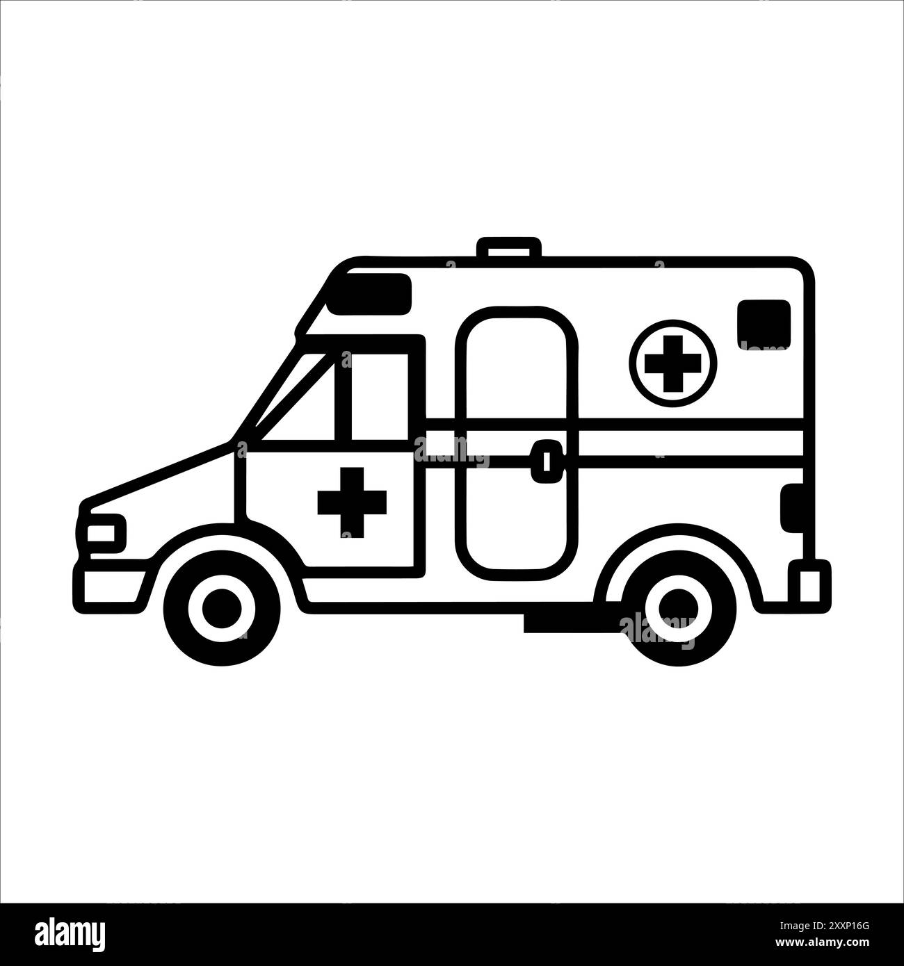 Ambulance icon or modern line symbol. Vector line art and icon design ...