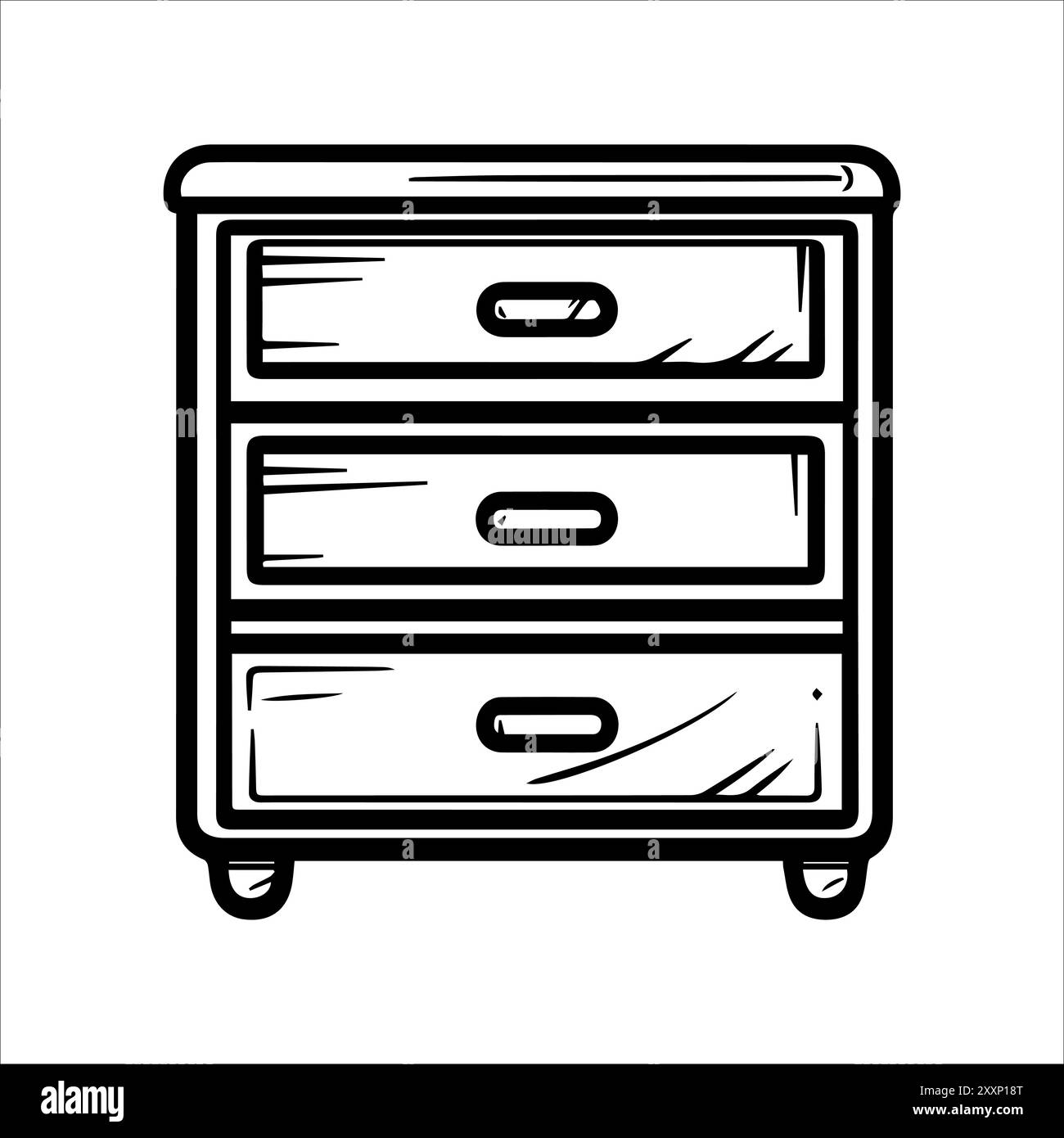 Drawer icon or modern line symbol. Vector line art and icon design with ...