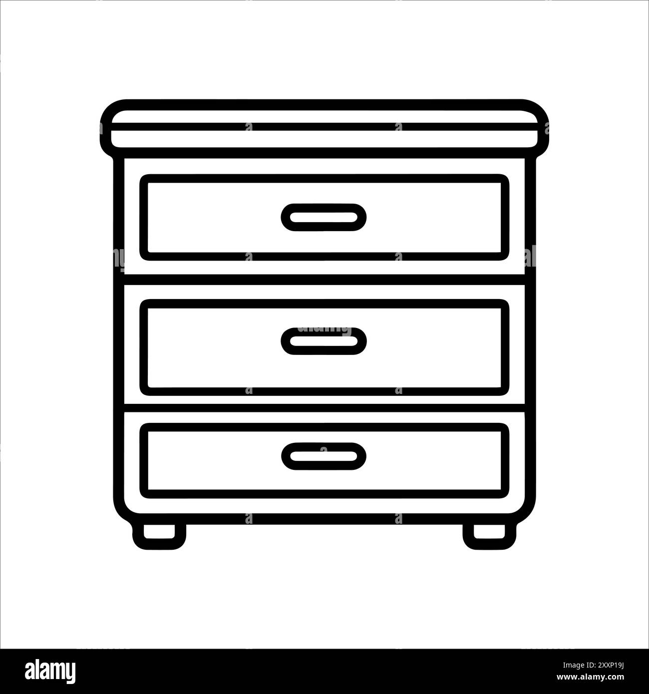 Drawer icon or modern line symbol. Vector line art and icon design with ...