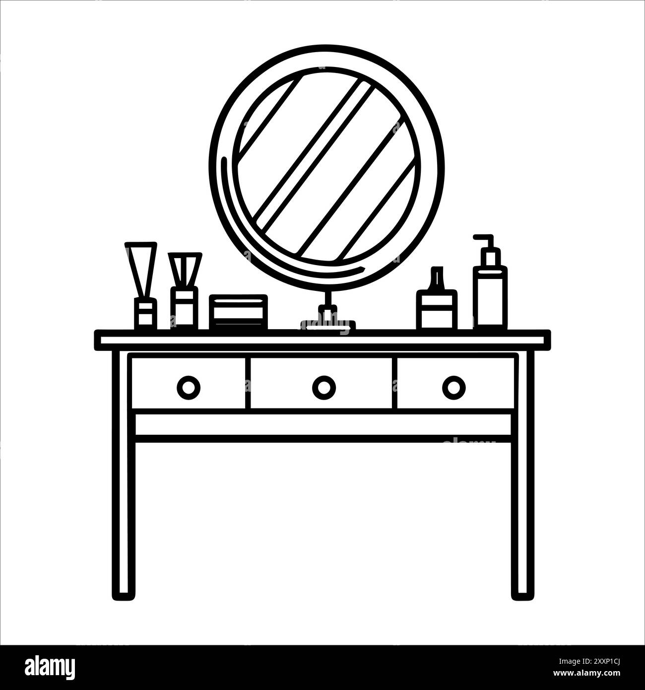 Dressing Table icon or modern line symbol. Vector line art and icon ...