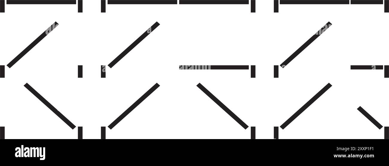 Set of open and closed door plan icons. Entrance signs on floorplan in ...