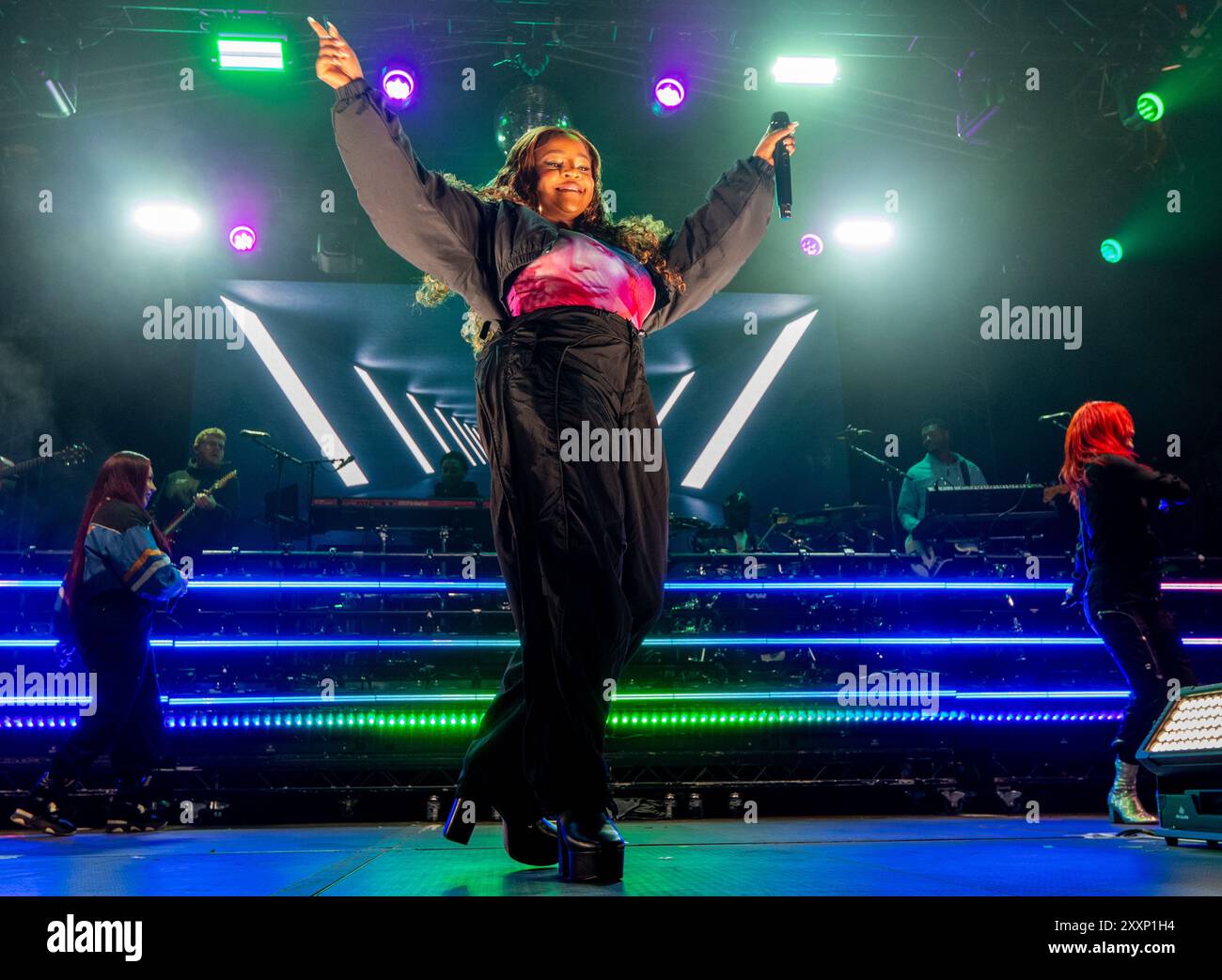 Manchester, UK. 25th Aug, 2024. Sugababes take the stage at Manchester ...