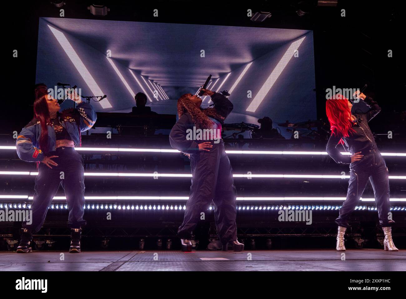 Manchester, UK. 25th Aug, 2024. Sugababes take the stage at Manchester ...
