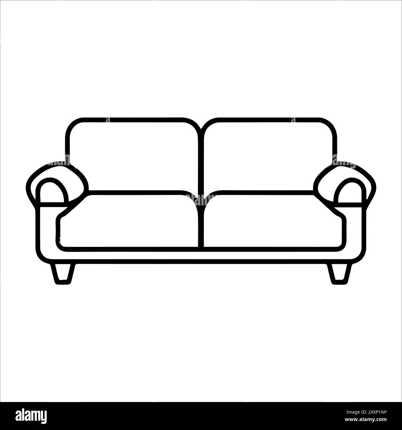Couch icon or modern line symbol. Vector line art and icon design with ...