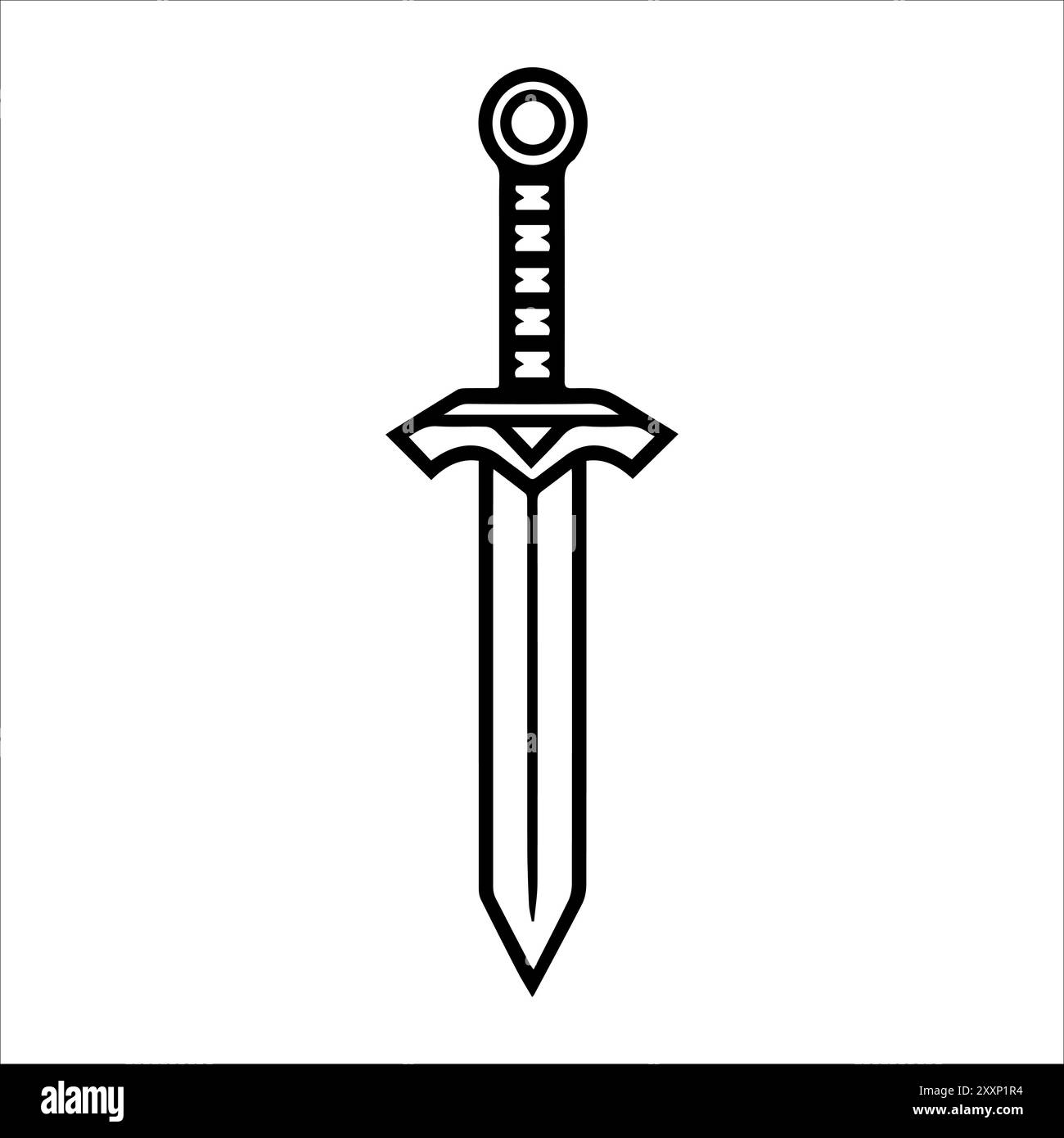 Dagger icon or modern line symbol. Vector line art and icon design with ...