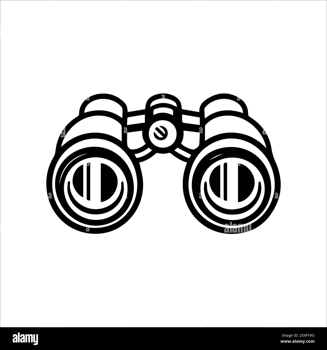 Binocular icon or modern line symbol. Vector line art and icon design ...