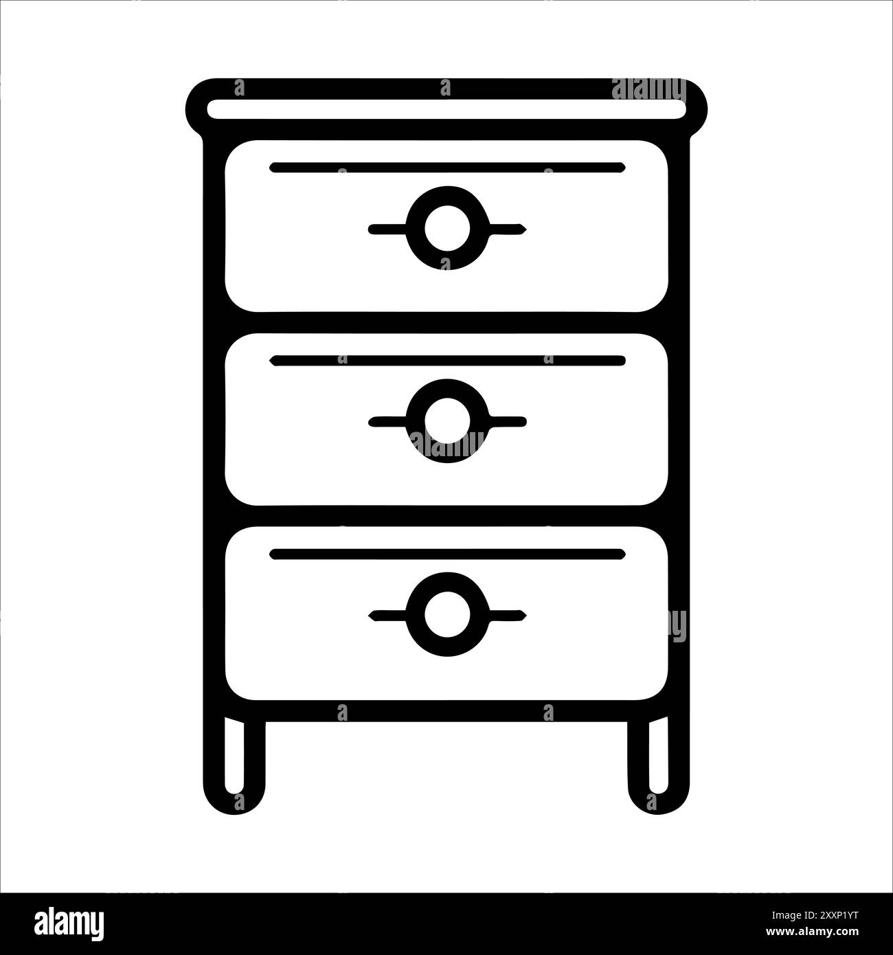 Drawer icon or modern line symbol. Vector line art and icon design with ...