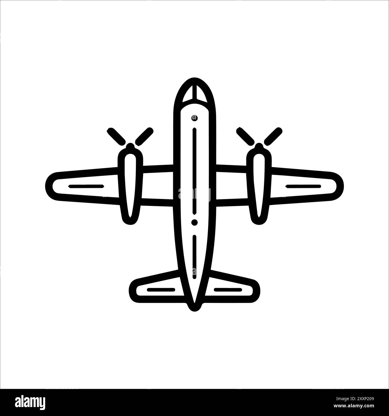 Airplane icon or modern line symbol. Vector line art and icon design ...
