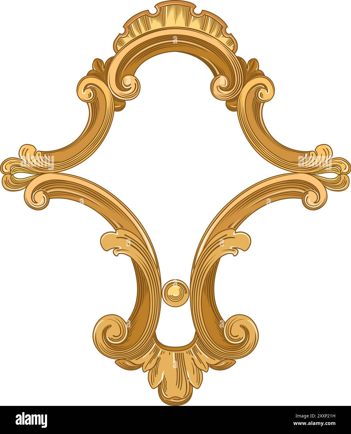 Vintage floral classic calligraphic retro vignette scroll Crests ...