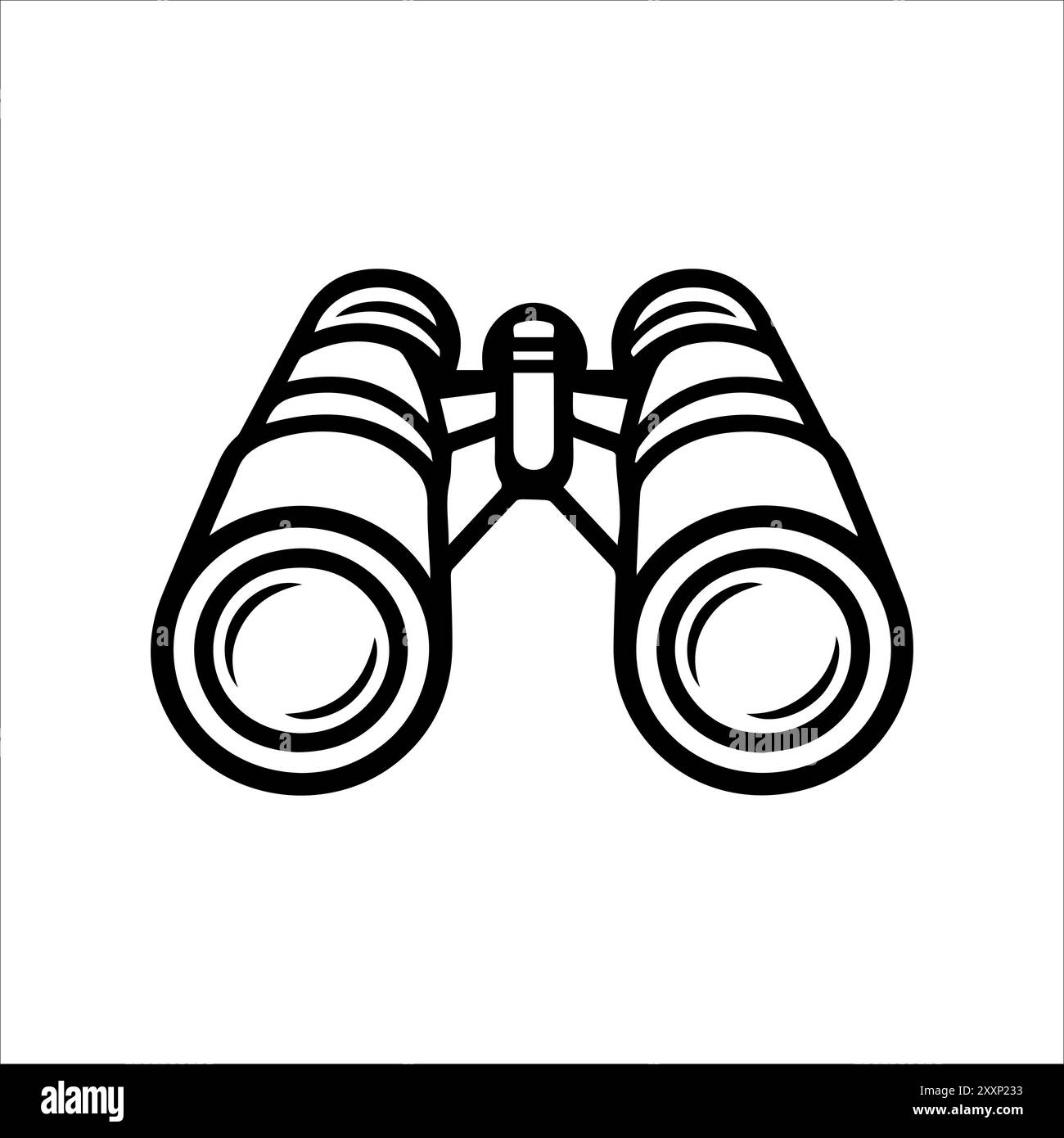 Binocular icon or modern line symbol. Vector line art and icon design ...