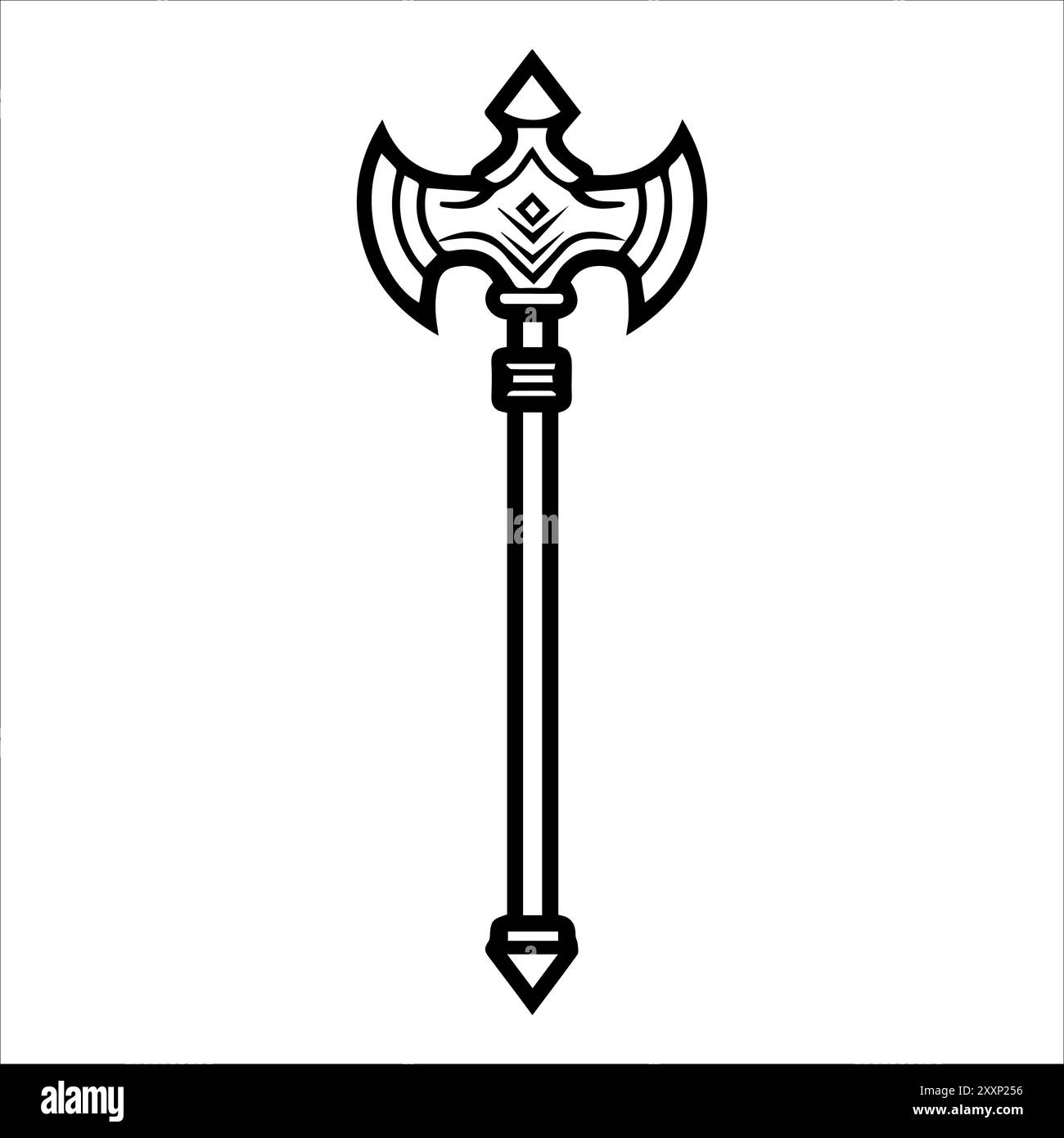 Mace icon or modern line symbol. Vector line art and icon design with ...