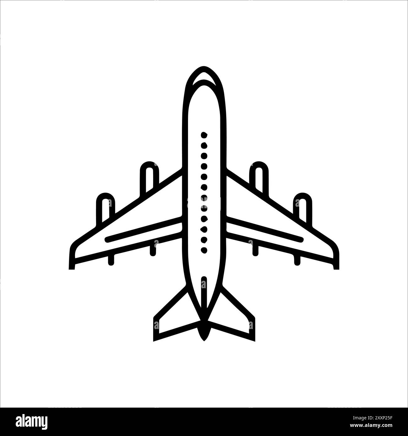 Airplane icon or modern line symbol. Vector line art and icon design ...