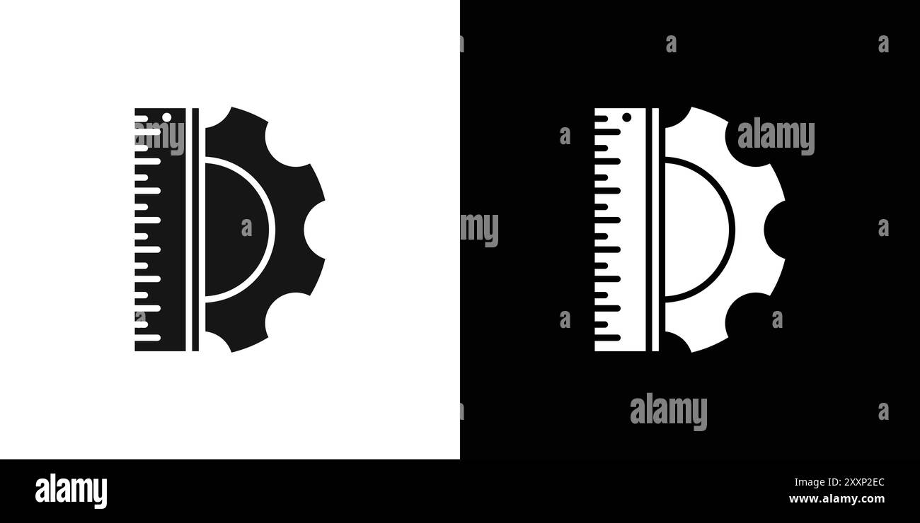 Engineering tool icon Black line art vector in black and white outline ...
