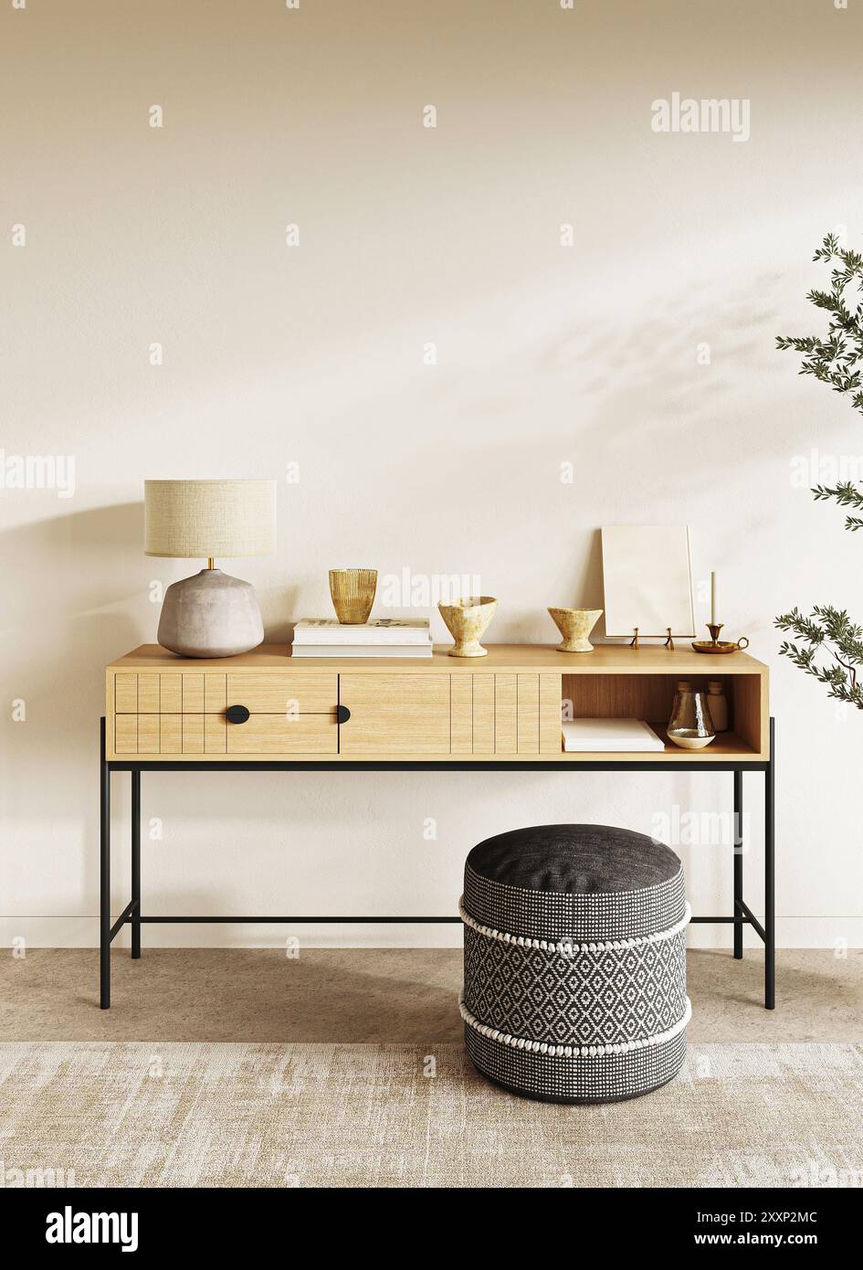 Stylish and modern console table featuring unique and decorative ...