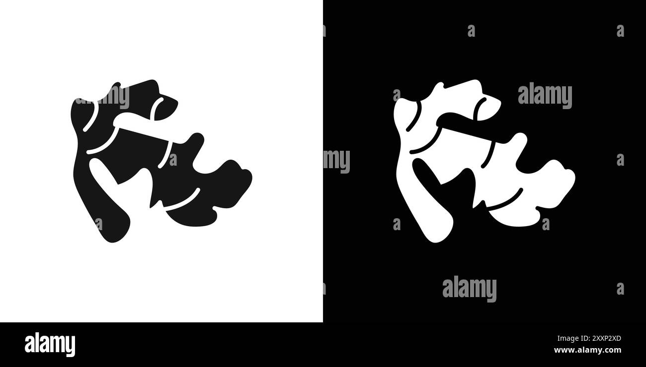 Ginger Icon Black Line Art Vector In Black And White Outline Set