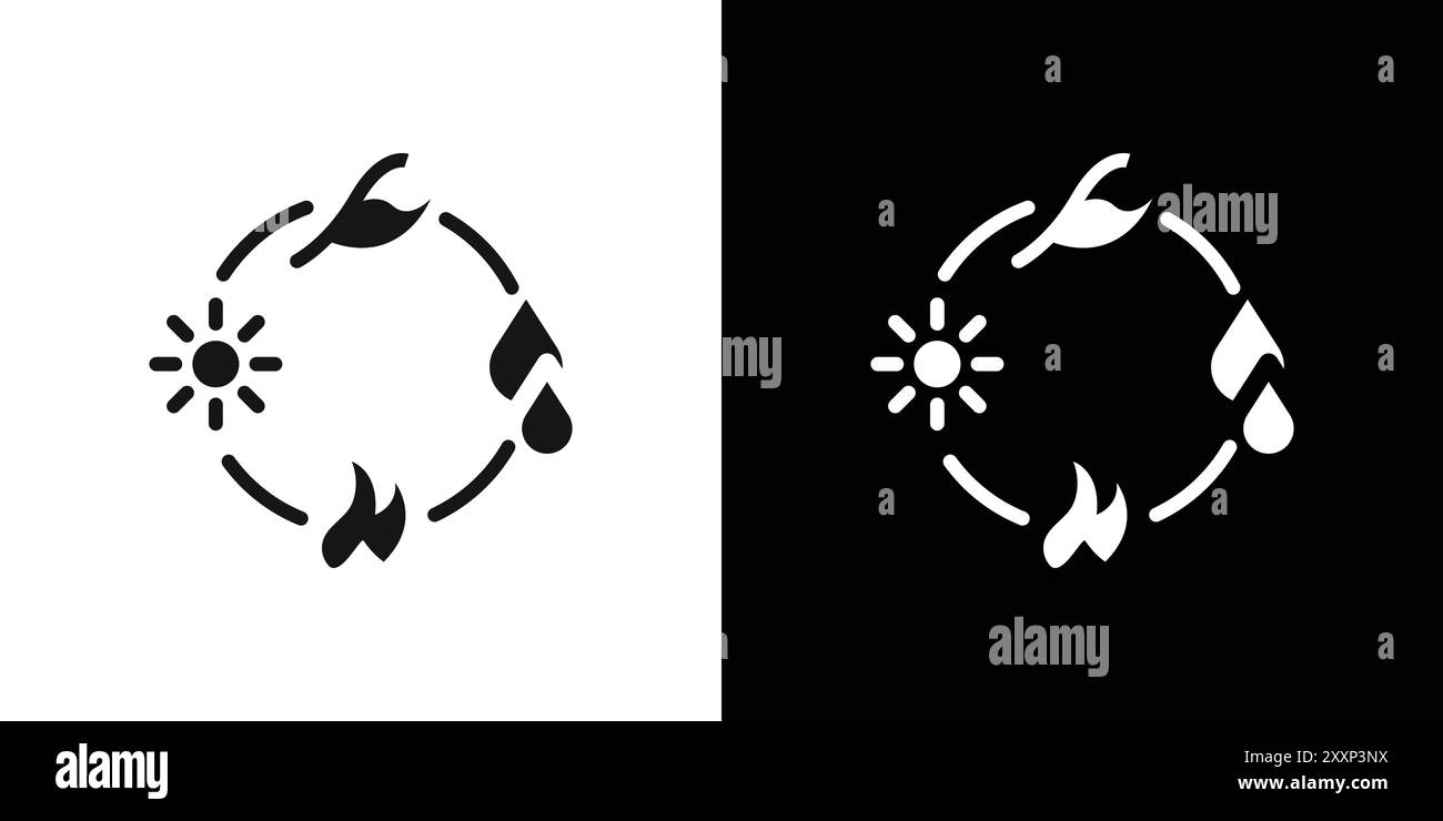 Natural resources icon Black line art vector in black and white outline ...