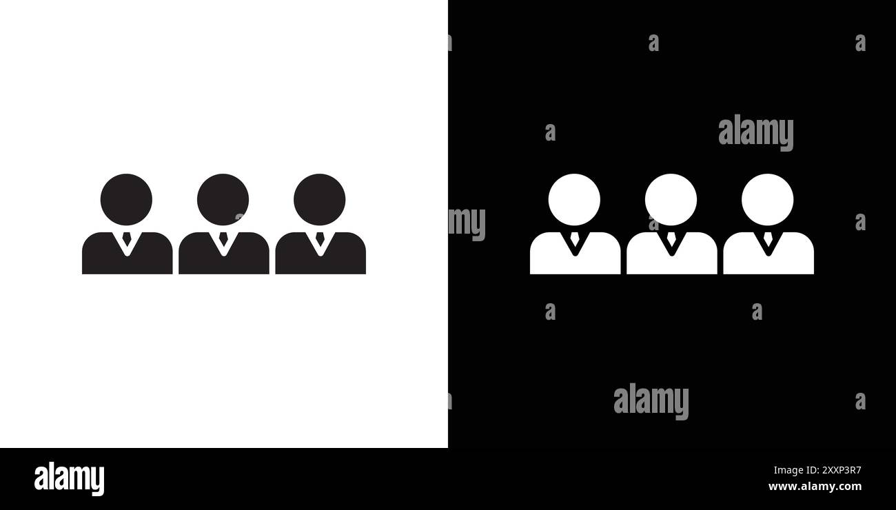 community icon Black line art vector in black and white outline set ...