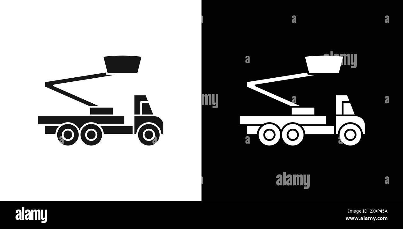 rescue truck basket icon Black line art vector in black and white ...