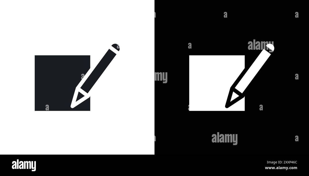 Edit Image Icon Black line art vector in black and white outline set ...
