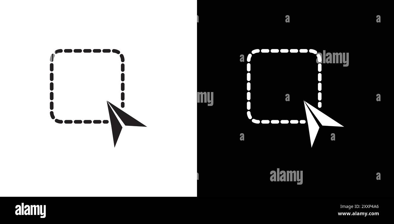 select element icon Black line art vector in black and white outline ...