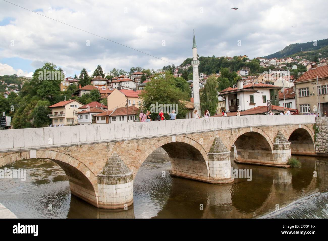 Miljacka River & Latin Bridge, Sarajevo, Bosnia Stock Photo - Alamy