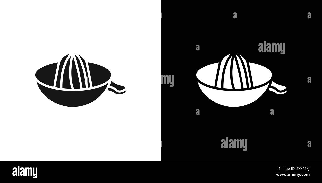 Lemon squeezer icon Black line art vector in black and white outline ...