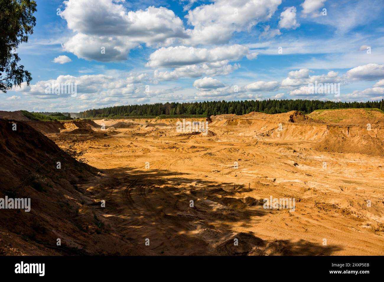 Panoramic view of the sand quarry development Stock Photo - Alamy