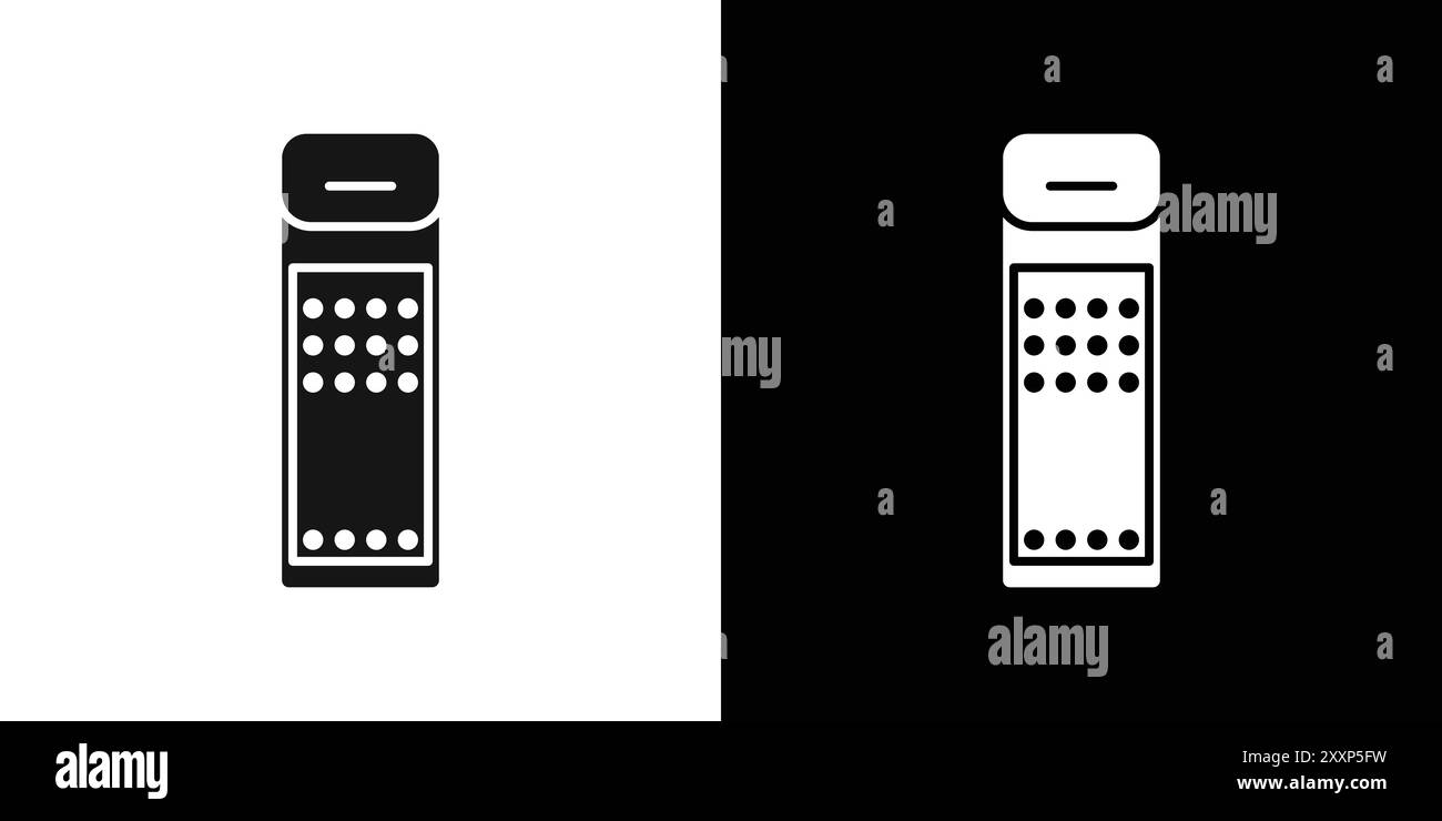 pos terminal icon Black line art vector in black and white outline set collection sign Stock ...