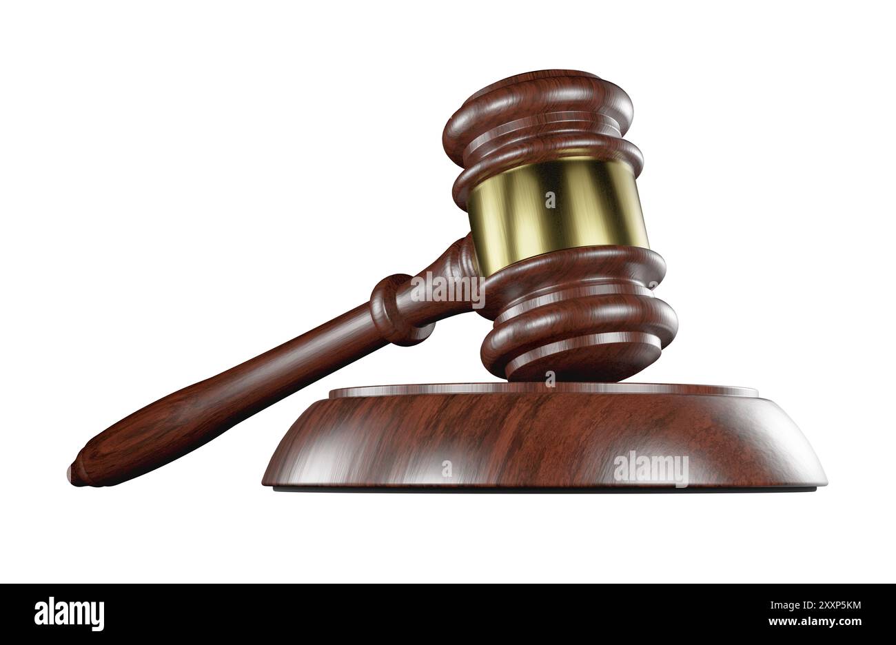 Wooden Gavel Isolated on a White Background Stock Photo - Alamy