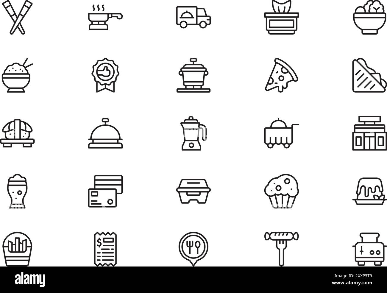 Restaurant icons collection is a vector illustration with editable ...