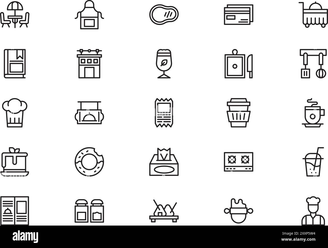 Restaurant icons collection is a vector illustration with editable ...