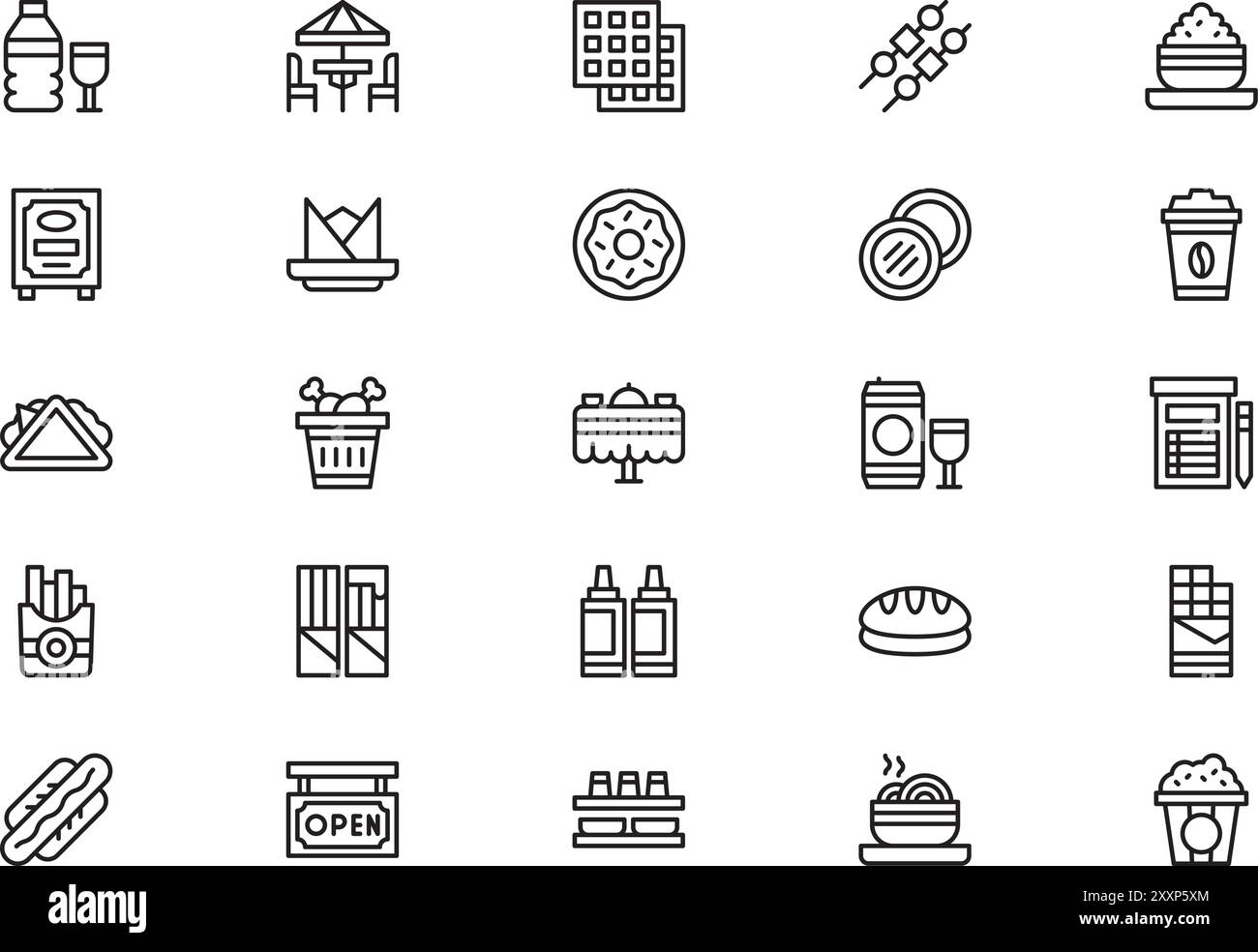 Food and restaurant icons collection is a vector illustration with ...